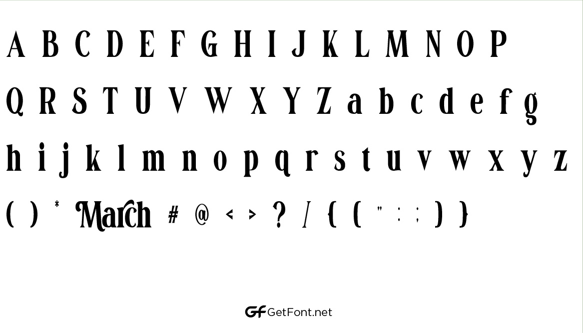 Download Free March Font! - GetFont