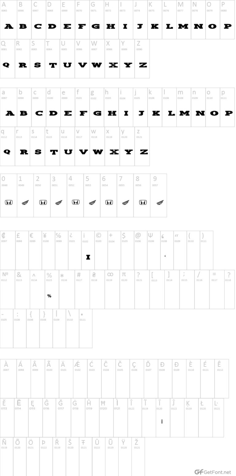 Free Honda Font Download! - GetFont